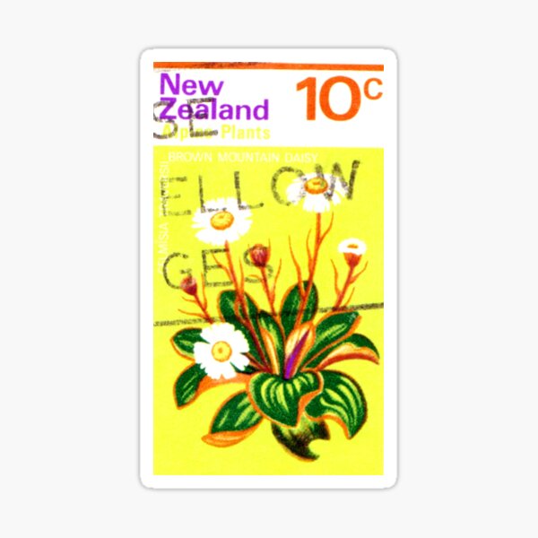 "New Zealand Yellow Print" Sticker for Sale by Go-Postal | Redbubble