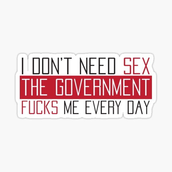 "Government" Sticker for Sale by e2productions | Redbubble
