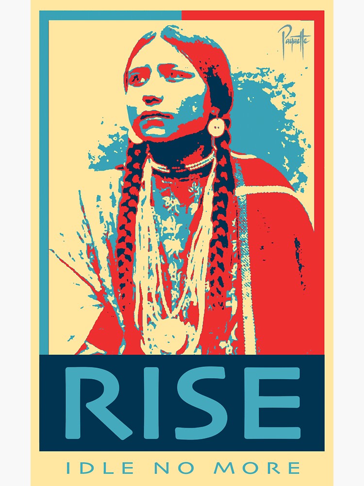 "RISE - Idle No More - by Aaron Paquette" Sticker for Sale by Halfbreed ...