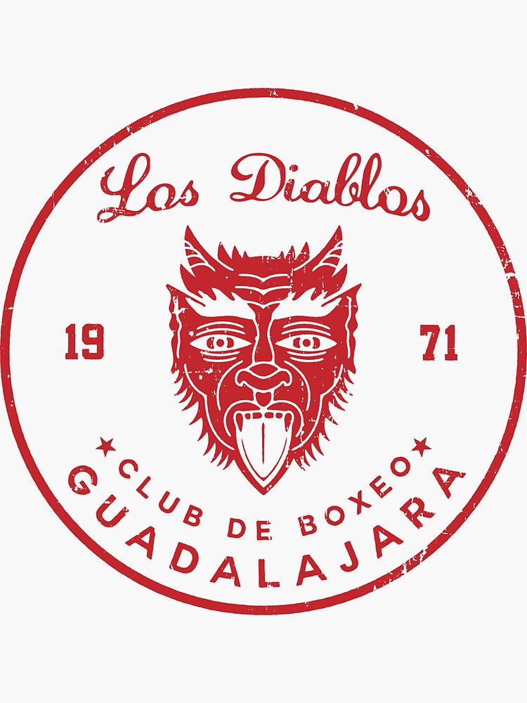 "Los Diablos Club de Boxeo - distressed design" Sticker for Sale by ...
