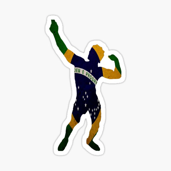 "Brazil flag, zyzz!" Sticker for Sale by PoseidonGear | Redbubble