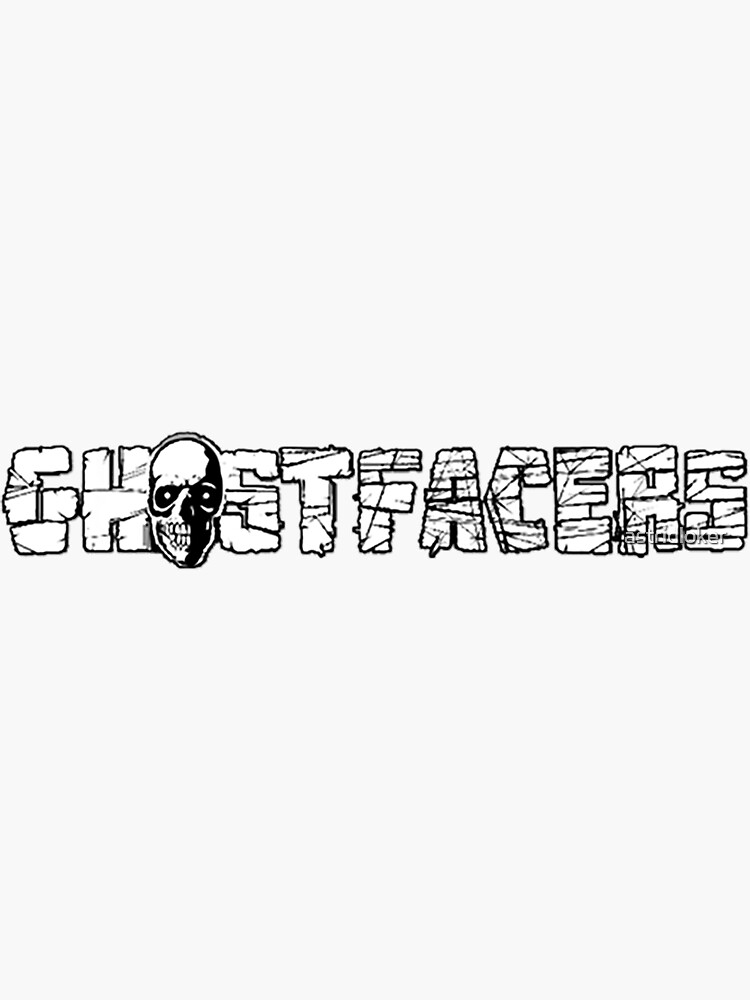 "Supernatural Ghostfacers logo (white)" Sticker for Sale by astridloker ...