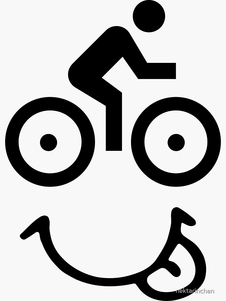 "Bicycle Face" Sticker by nektarinchen | Redbubble