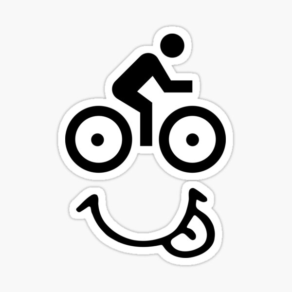 "Bicycle Face" Sticker by nektarinchen | Redbubble