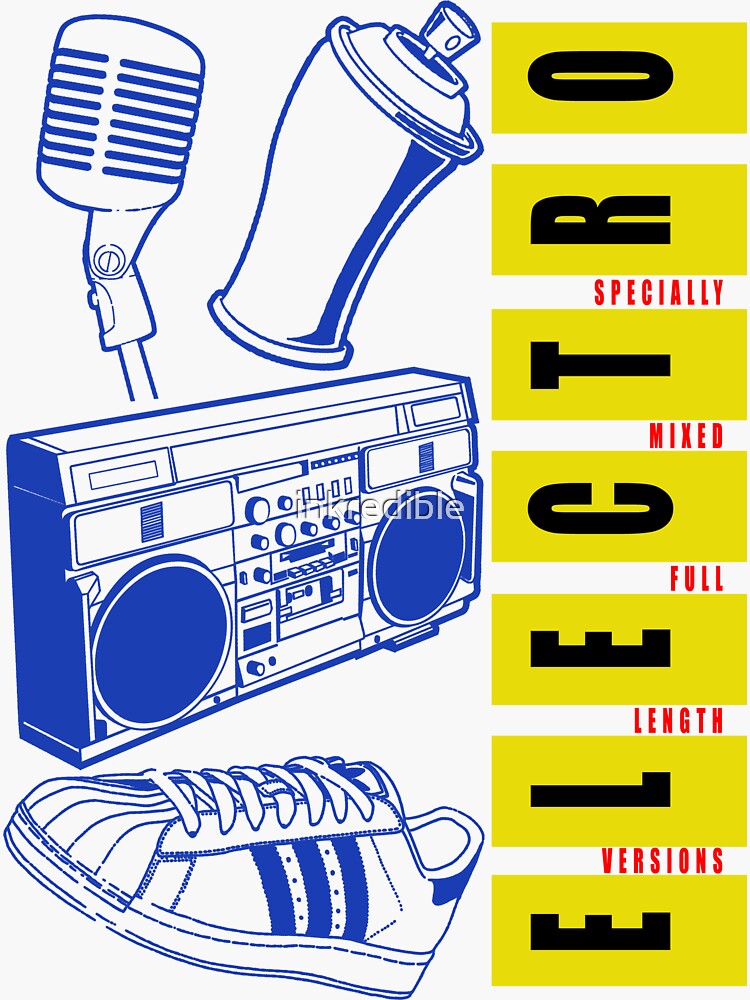 "Electro" Sticker by inkredible | Redbubble