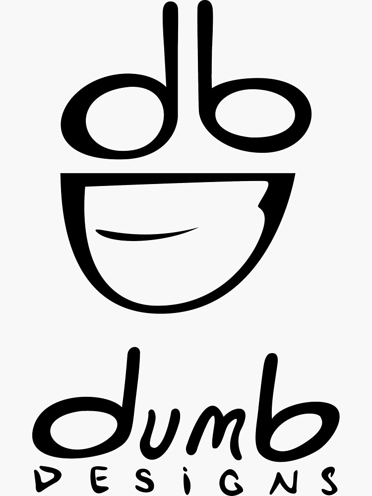 "dumb Logo and Type" Sticker by DumbDesigns | Redbubble