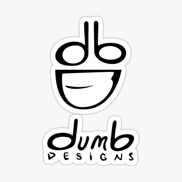 "dumb Logo and Type" Sticker by DumbDesigns | Redbubble