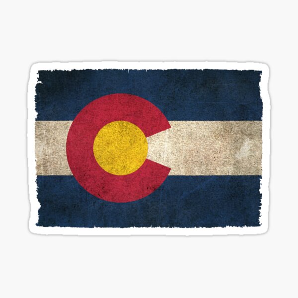 "Old and Worn Distressed Vintage Flag of Colorado" Sticker for Sale by ...
