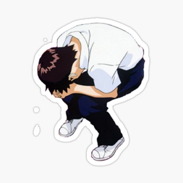 "shinji crying" Sticker for Sale by l-e-v-i | Redbubble