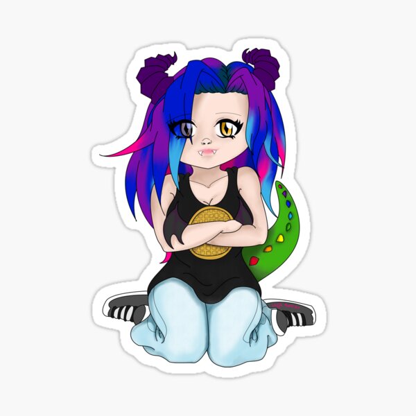 "Chibi Galaxy Waffle" Sticker for Sale by WaffleMonster | Redbubble