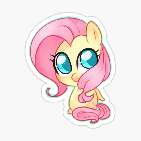 "Fluttershy sticker" Sticker for Sale by PastelQueen | Redbubble