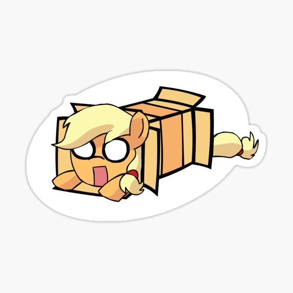 "Applejack in a box" Sticker for Sale by alfa995 | Redbubble