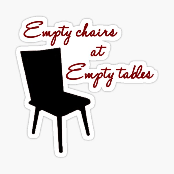 "Empty Chairs" Sticker for Sale by rippledancer | Redbubble
