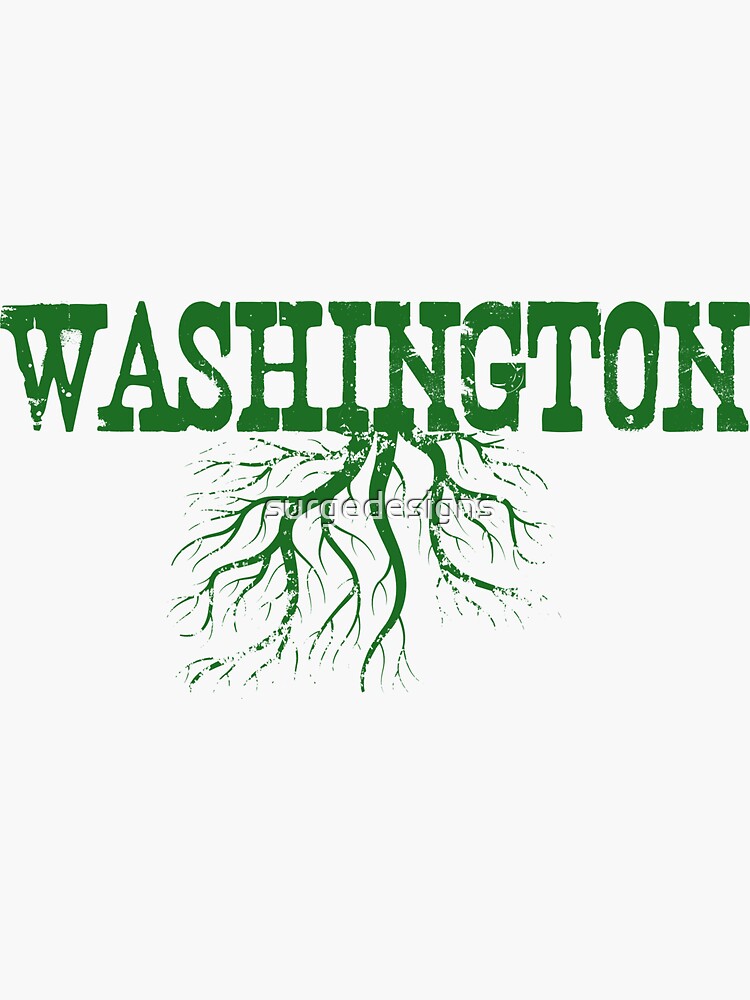 "Washington Roots" Sticker by surgedesigns | Redbubble