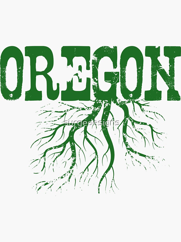 "Oregon Roots" Sticker for Sale by surgedesigns | Redbubble