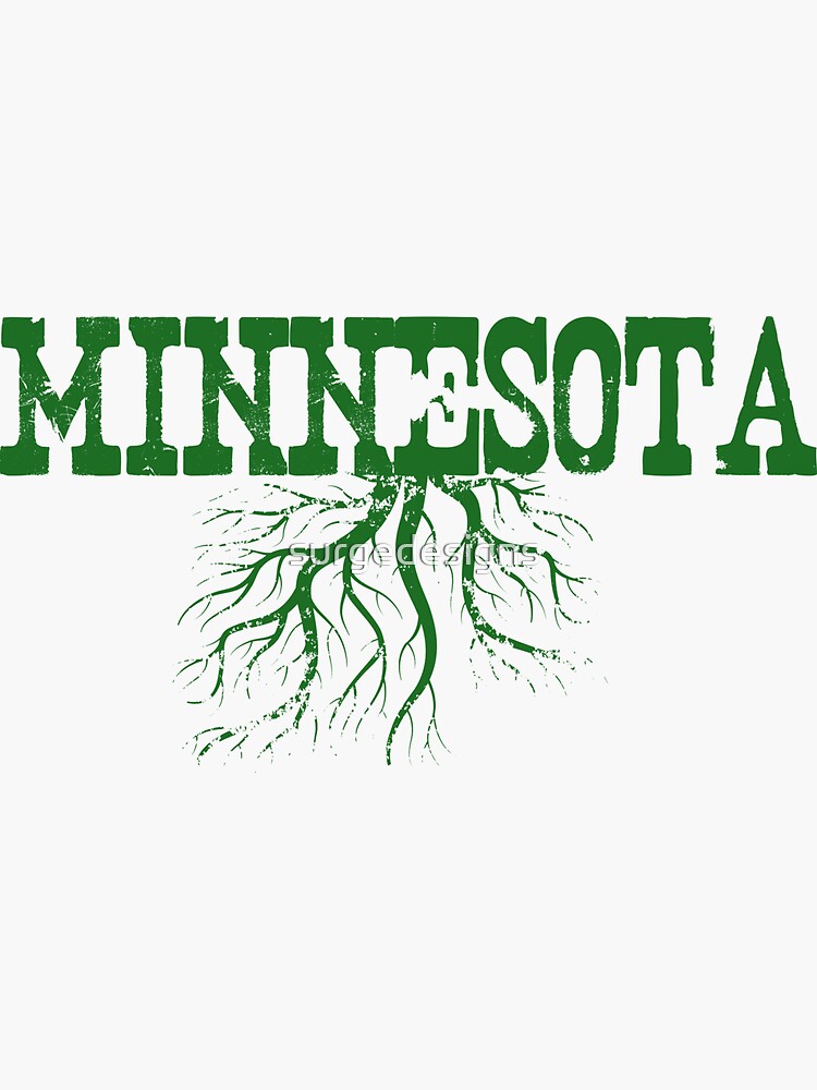 "Minnesota Roots" Sticker by surgedesigns | Redbubble