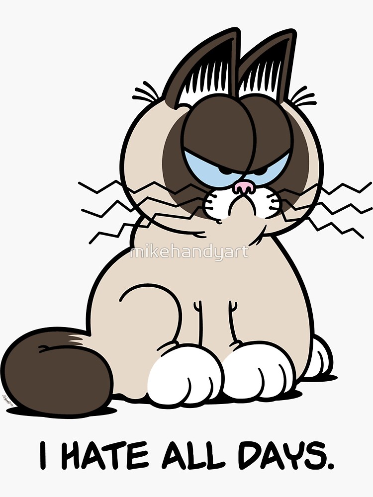 "Always Grumpy" Sticker for Sale by mikehandyart | Redbubble