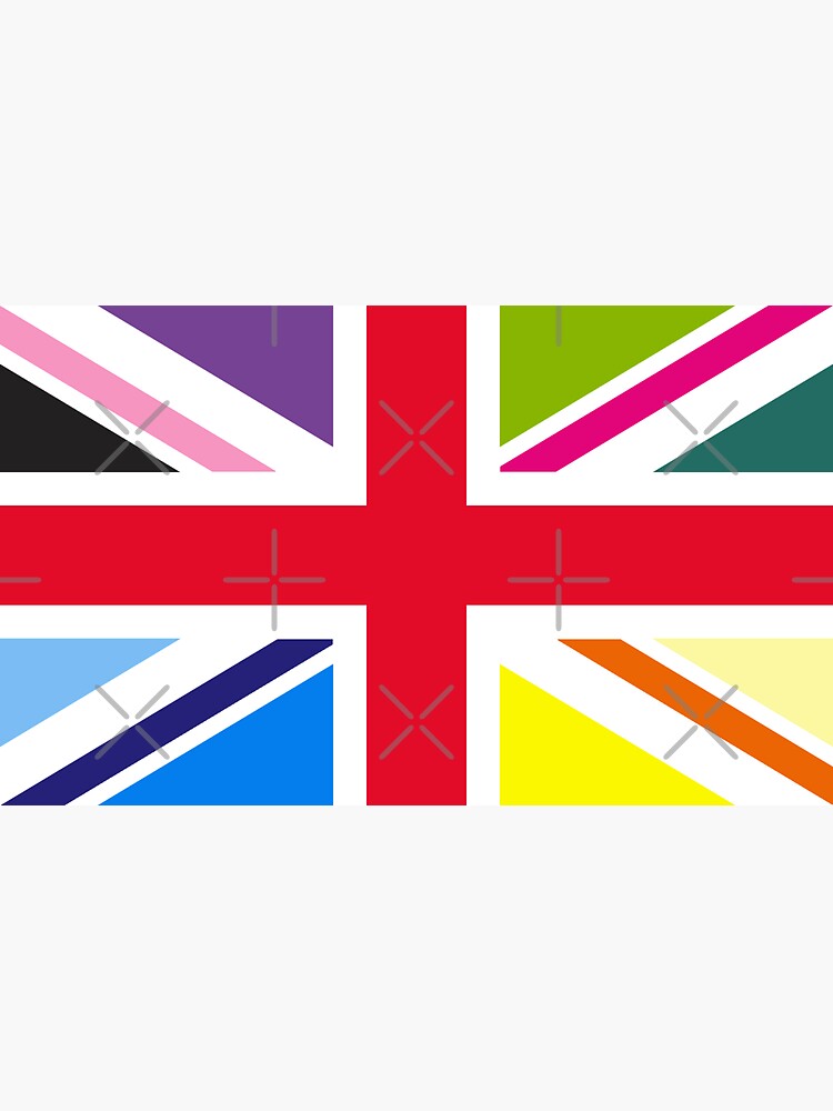 "Union Jack (Multi Coloured)" Sticker for Sale by sher00 | Redbubble