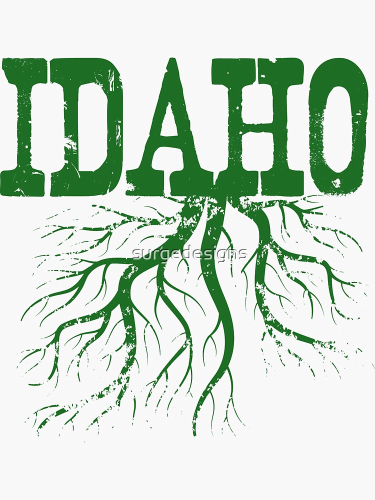 "Idaho Roots" Sticker by surgedesigns | Redbubble