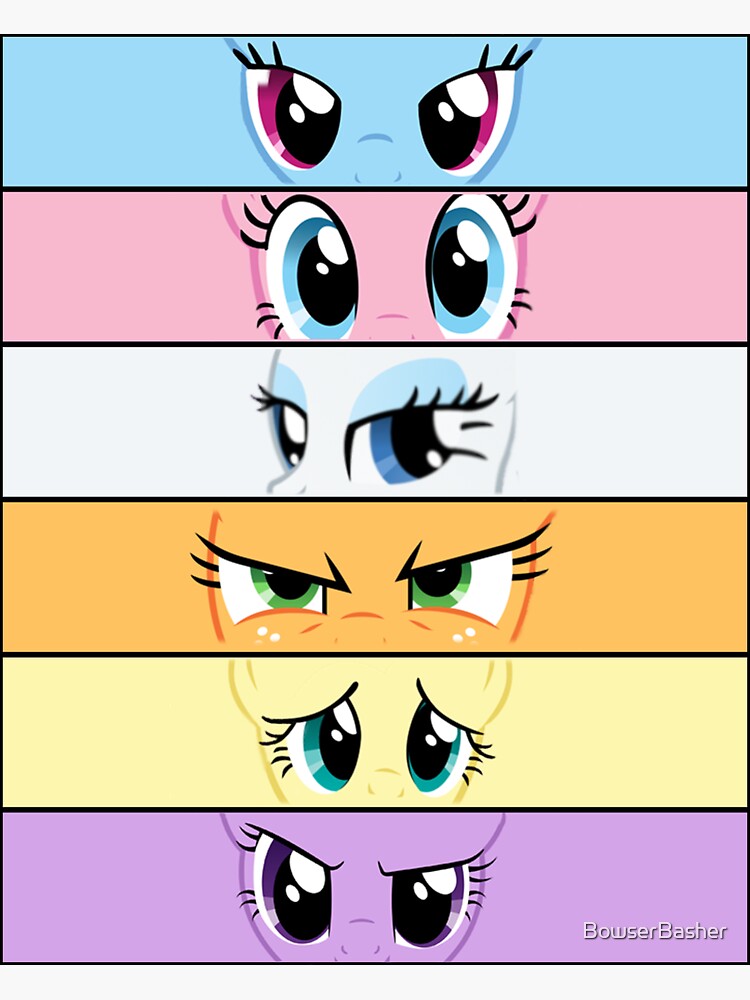 "My Little Pony Eye Expressions" Sticker for Sale by BowserBasher ...