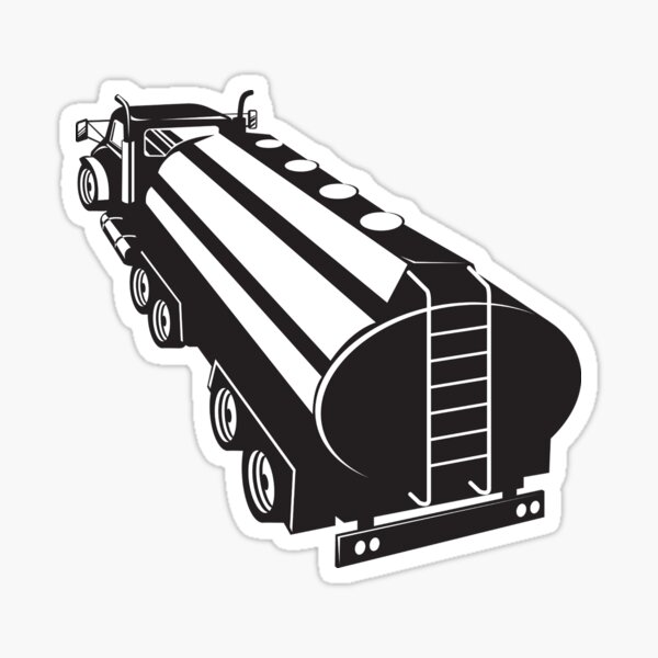 "Fuel Tanker Truck Retro" Sticker for Sale by patrimonio | Redbubble