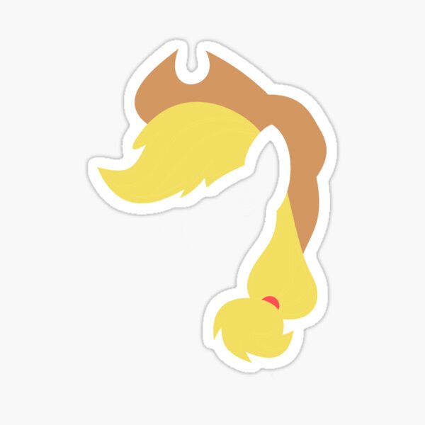 "Applejack head silhouette" Sticker for Sale by Band1t | Redbubble