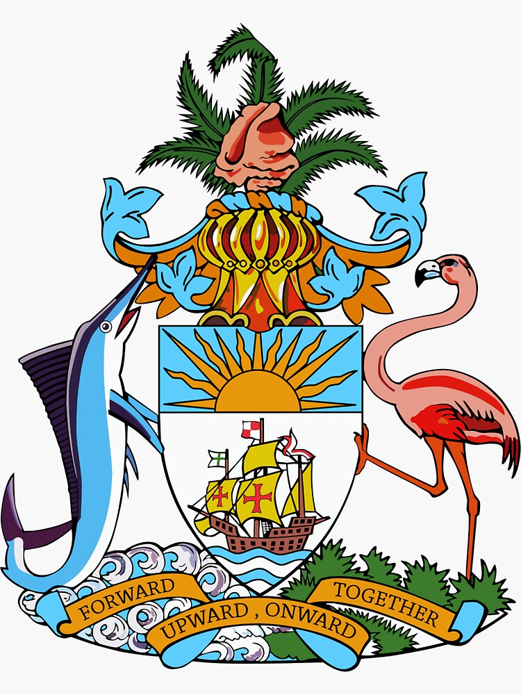 "Bahamas Coat of Arms " Sticker for Sale by abbeyz71 | Redbubble