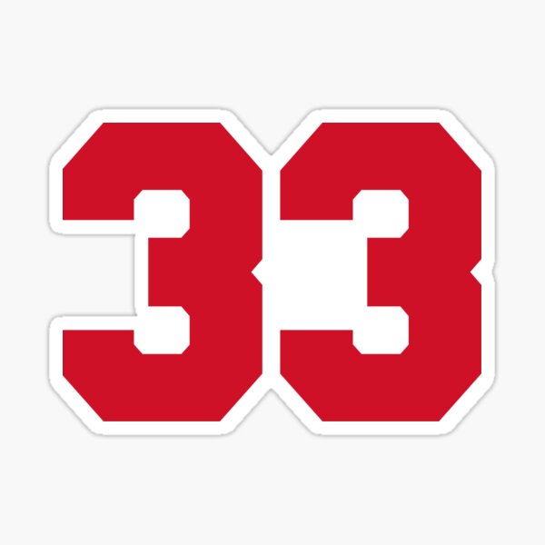 Number 33 Stickers | Redbubble