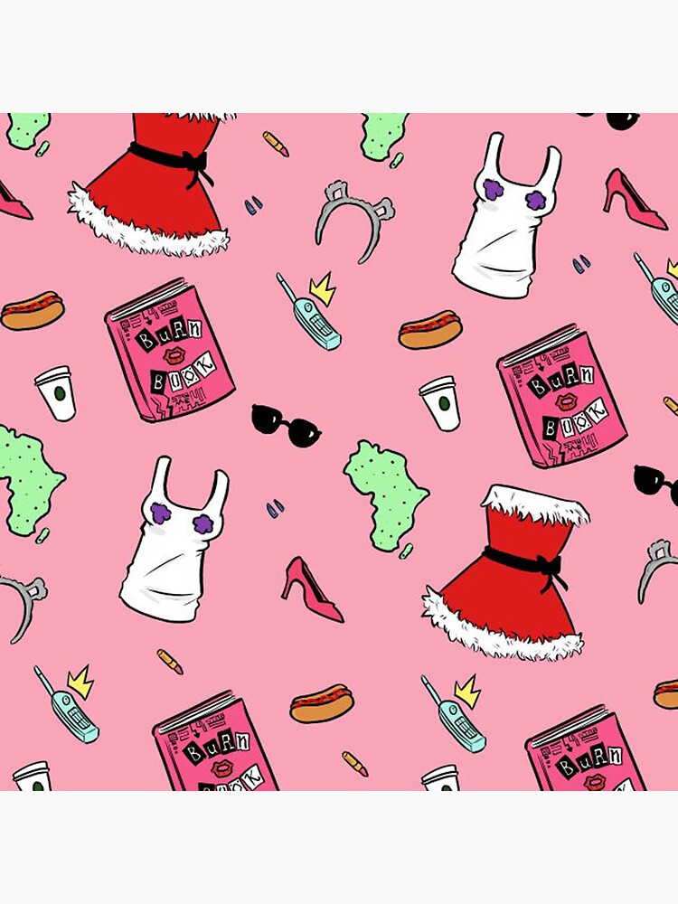 "Mean Girls Pattern" Sticker for Sale by kaptainviolet | Redbubble