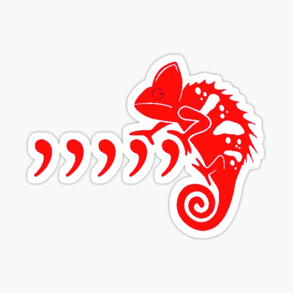 "coma,coma,chameleon" Sticker for Sale by archdaleminer | Redbubble