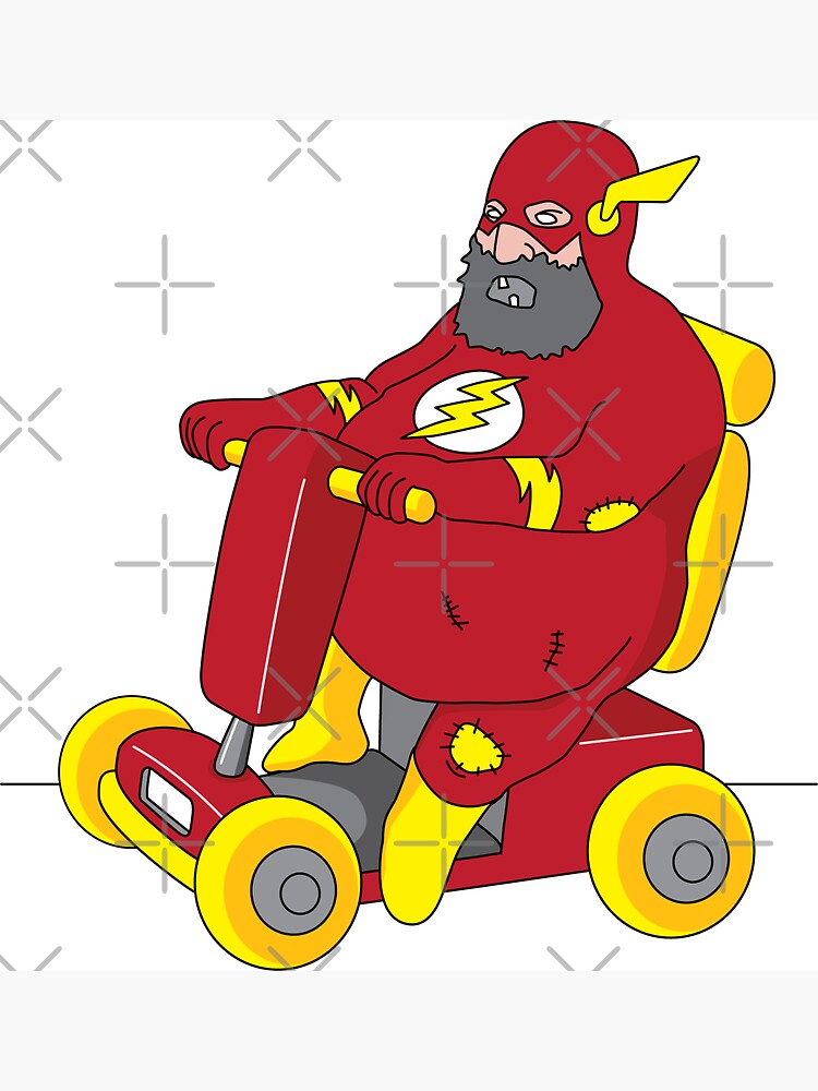 "Fat Flash Super Hero" Sticker by eZonkey | Redbubble