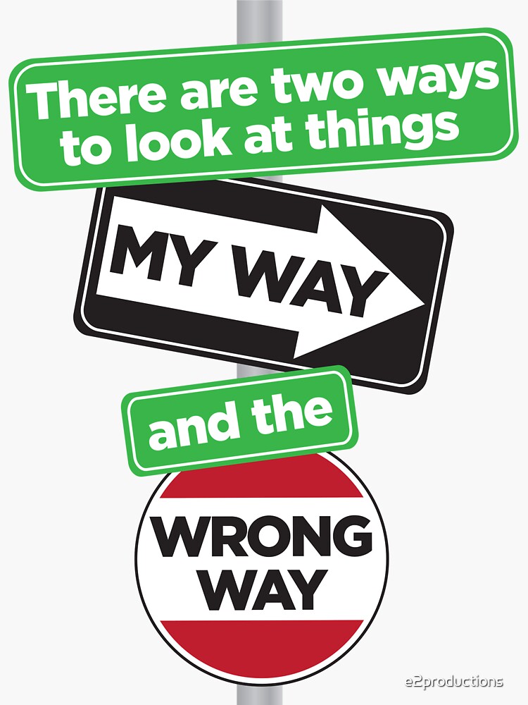 "Wrong Way" Sticker for Sale by e2productions | Redbubble