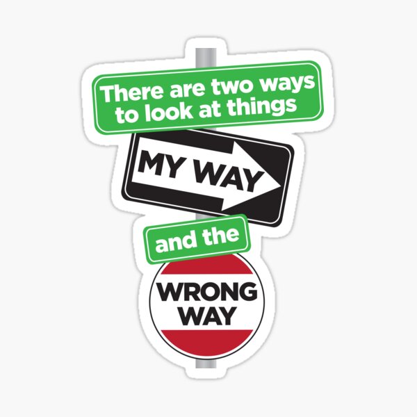 "Wrong Way" Sticker for Sale by e2productions | Redbubble