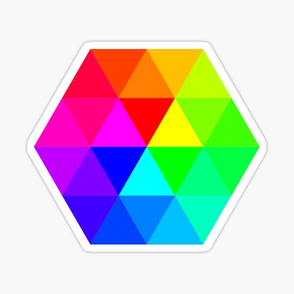 "colourful hexagon" Sticker for Sale by connor95 | Redbubble
