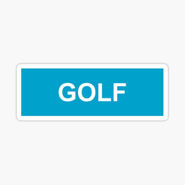 "GOLF logo" Sticker for Sale by SimenA | Redbubble