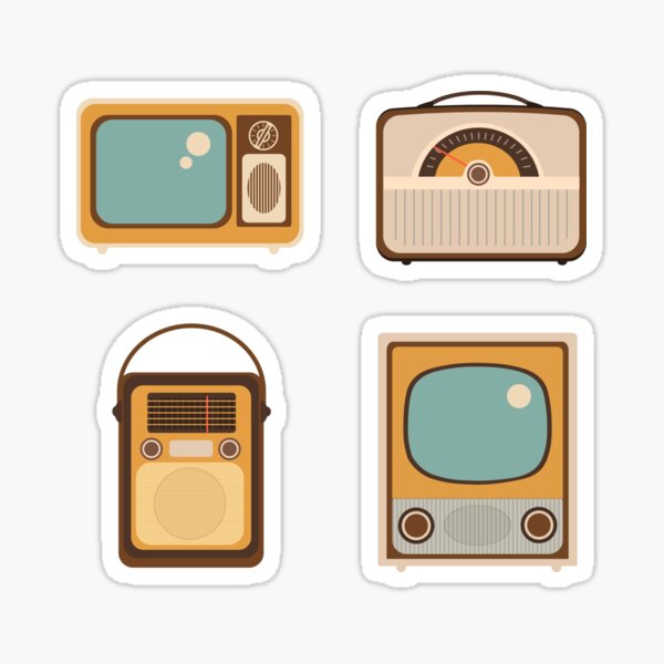 "Retro technology" Sticker for Sale by Alexzel | Redbubble