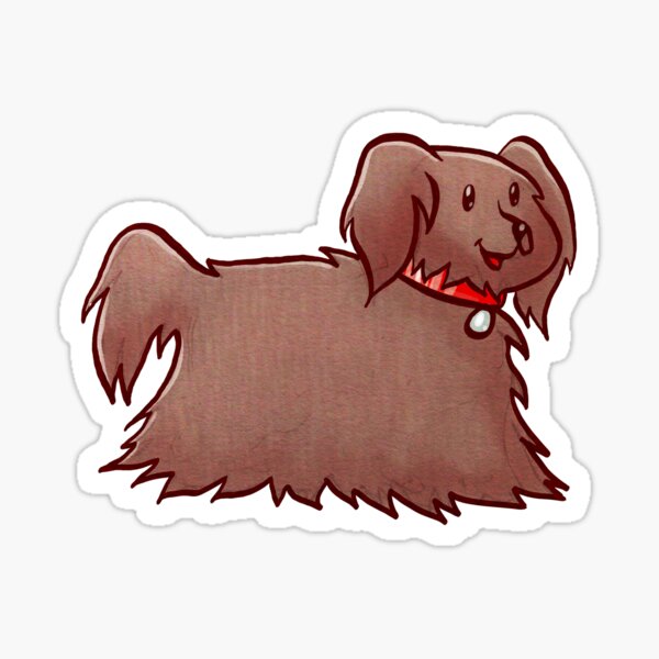 "Fluffy Brown Puppy Dog" Sticker for Sale by SaradaBoru | Redbubble