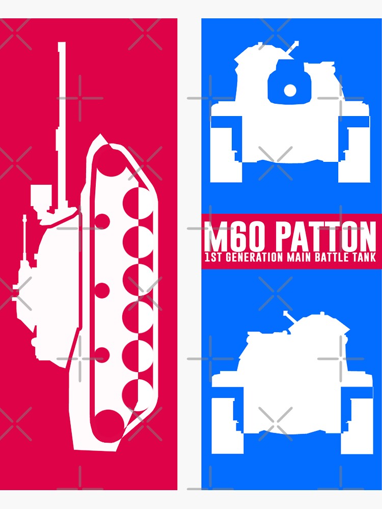 Pegatina «Tanque - M60 Patton (tanque de batalla principal de 1ra ...