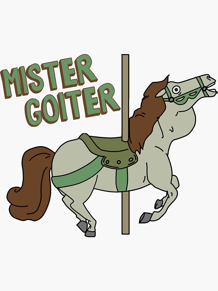 "Mr. Goiter" Sticker for Sale by bookishkate | Redbubble