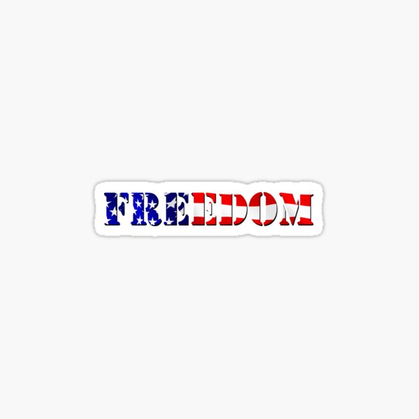 "freedom" Sticker by BerryBlossoms | Redbubble
