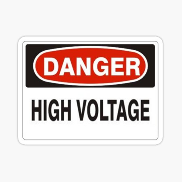 High Voltage Stickers | Redbubble