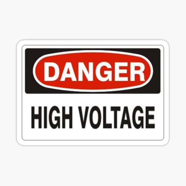 High Voltage Stickers | Redbubble