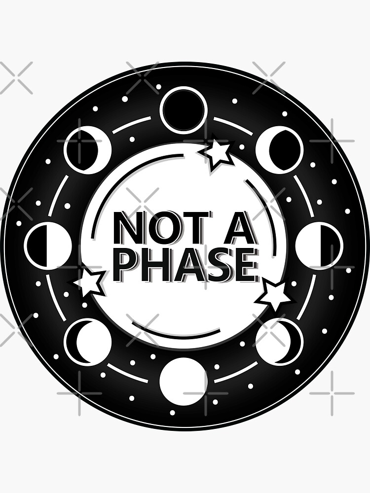 "Not A Phase" Sticker for Sale by courtcolumbus | Redbubble