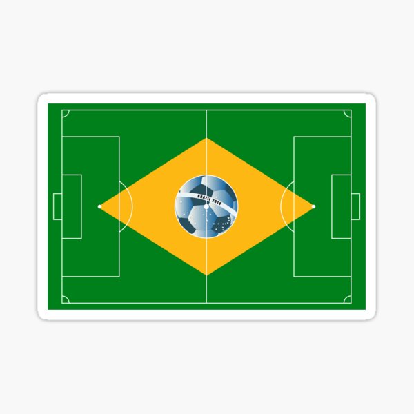 "Brazil football field" Sticker for Sale by siloto | Redbubble