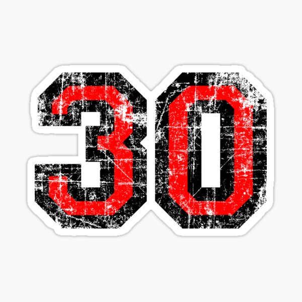 "Number 30 Vintage 30th Birthday Anniversary" Sticker for Sale by ...