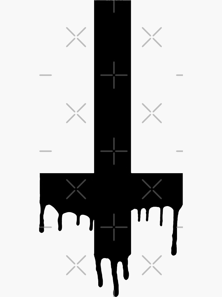 "dripping cross" Sticker for Sale by myacideyes | Redbubble