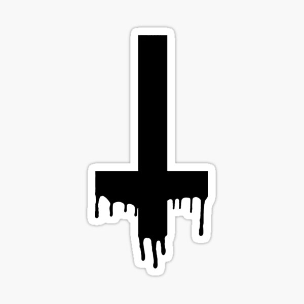 "dripping cross" Sticker for Sale by myacideyes | Redbubble