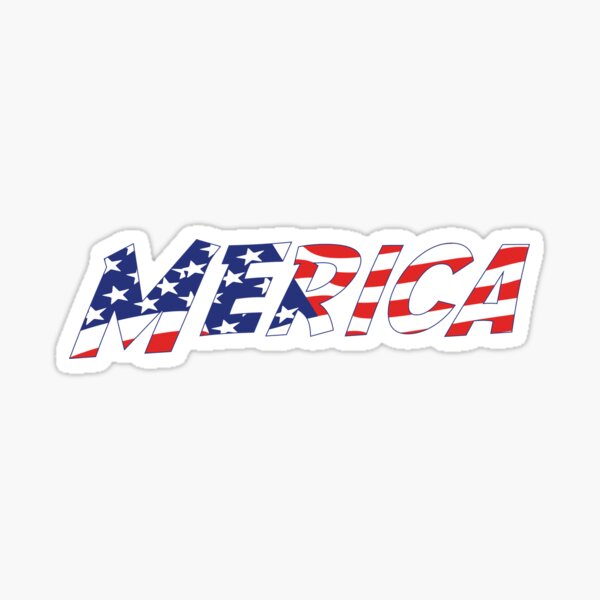"Merica" Sticker by biggknutz | Redbubble
