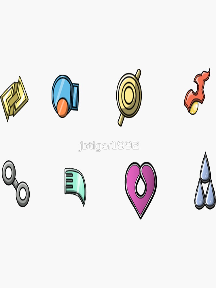 "Hoenn Gym Badge Stickers" Sticker for Sale by jbtiger1992 | Redbubble