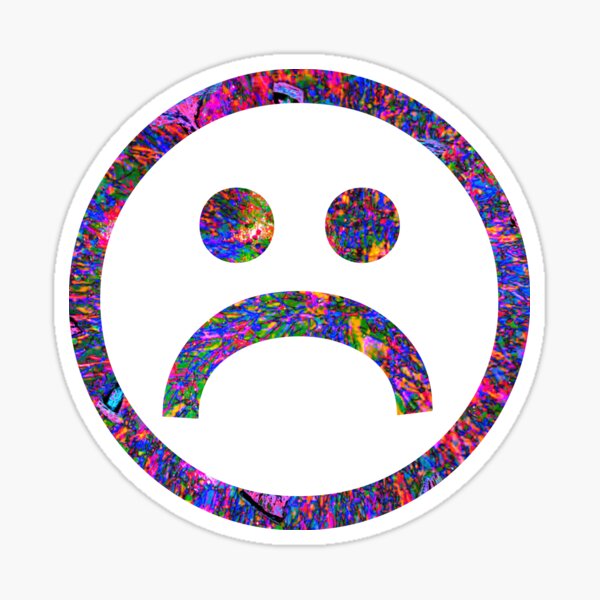 "Sad Face #2 b" Sticker for Sale by DorianDesigns | Redbubble